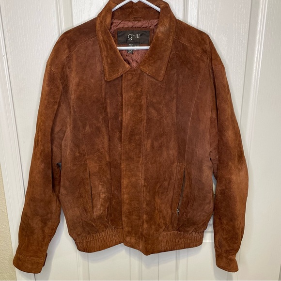 G-III | Jackets & Coats | Vintage Giii Mens Leather Bomber Jacket Brown ...